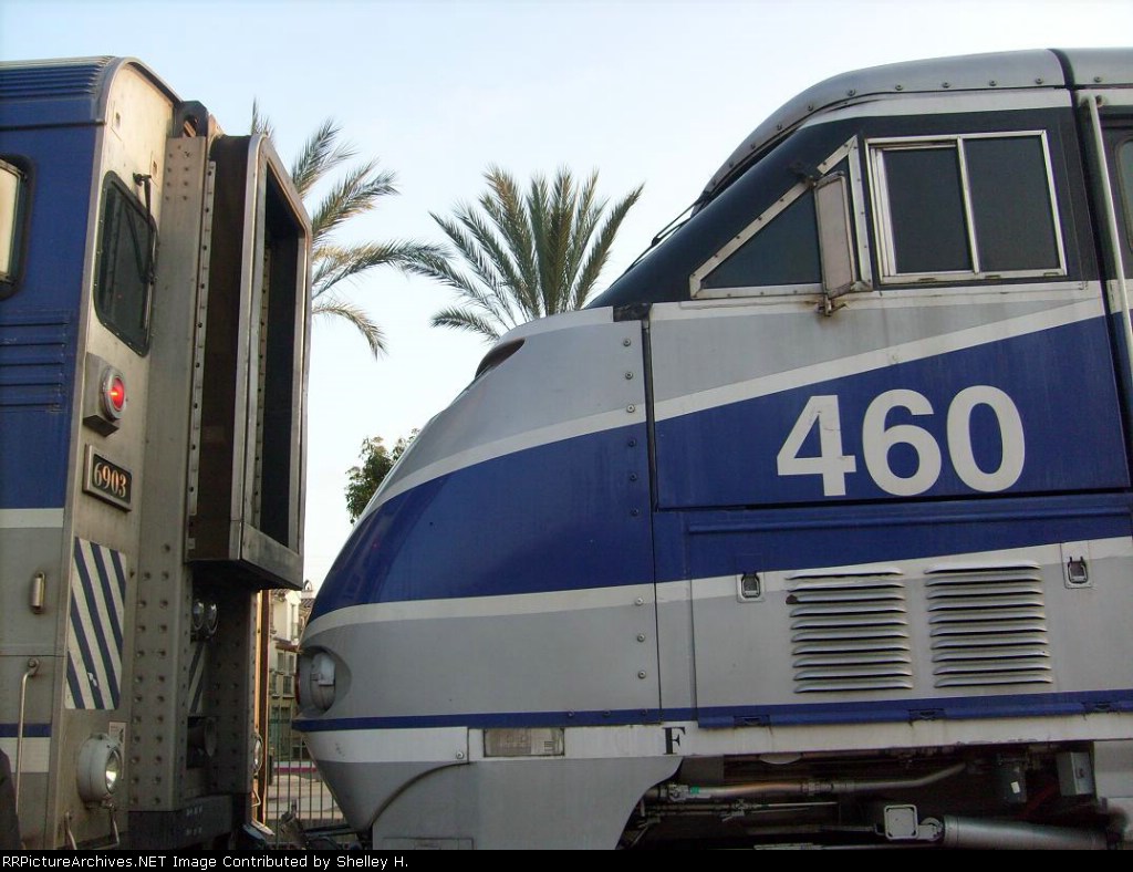 AMTK 460 HOOKED TOGETHER WITH CABCAR 6903 AND ITS TRAIN!!